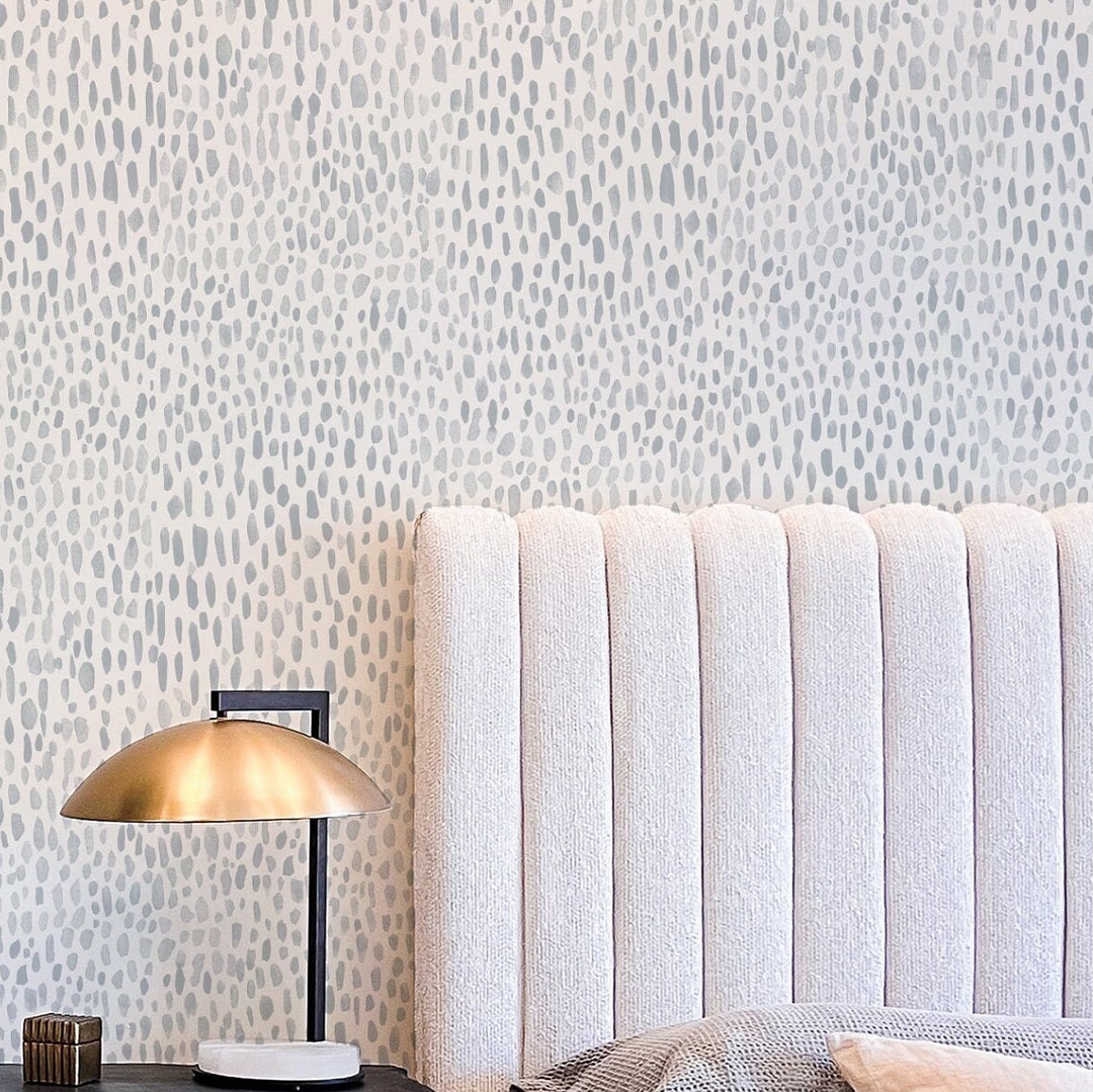 Big BOHO Hand Painted Dots-pale Blue. Removable Peel + Stick and ...
