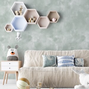 Watercolor Textures Wallpaper. Seafoam Color. Peel and Stick Wallpaper ...