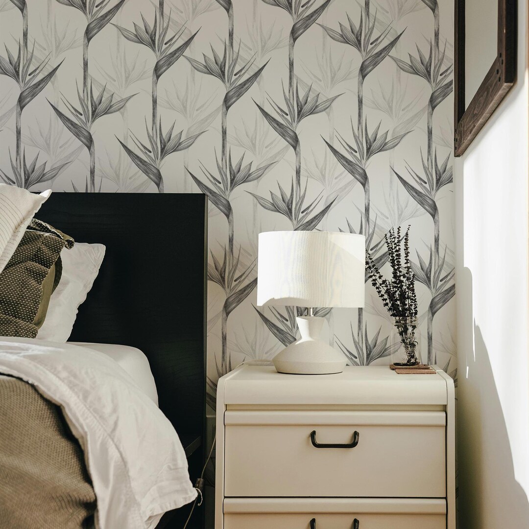 Botanical Inkscape Wallpaper. Peel and Stick and Traditional Wallpaper ...