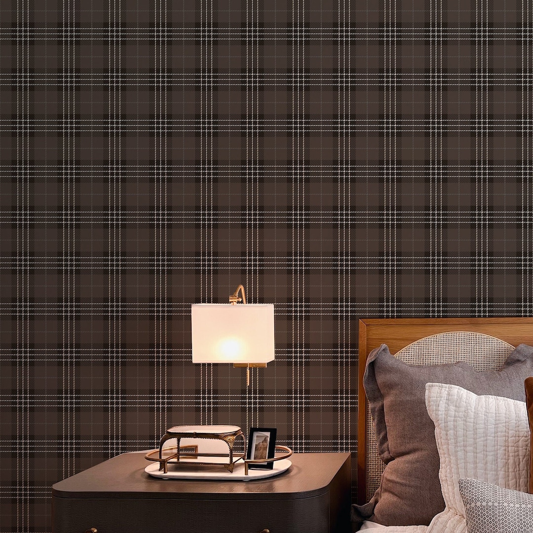 Dark Tartan Plaid Wallpaper. Peel + Stick Wallpaper and Traditional ...