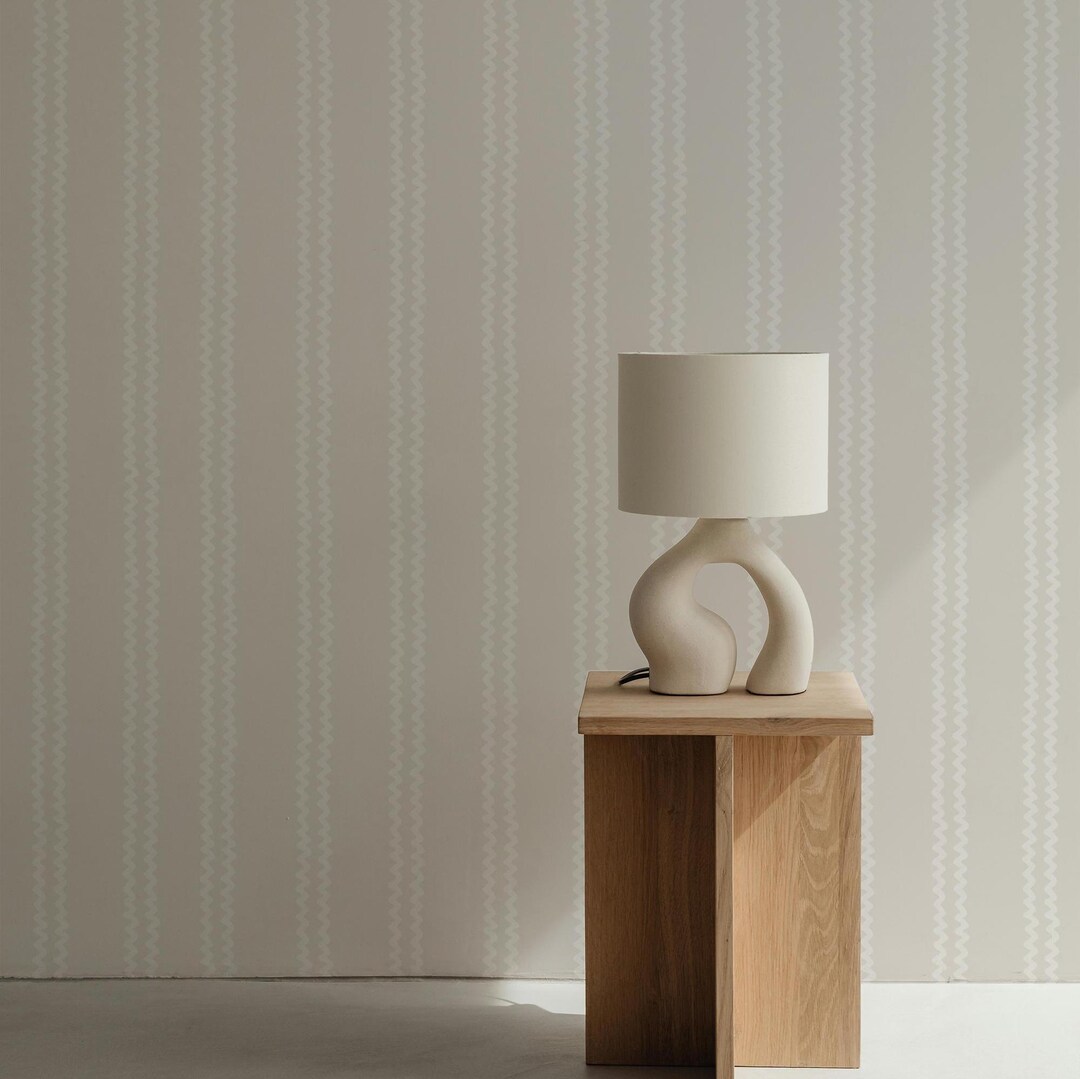 Ripple Stripe Wallpaper. Peel and Stick and Traditional Wallpaper ...