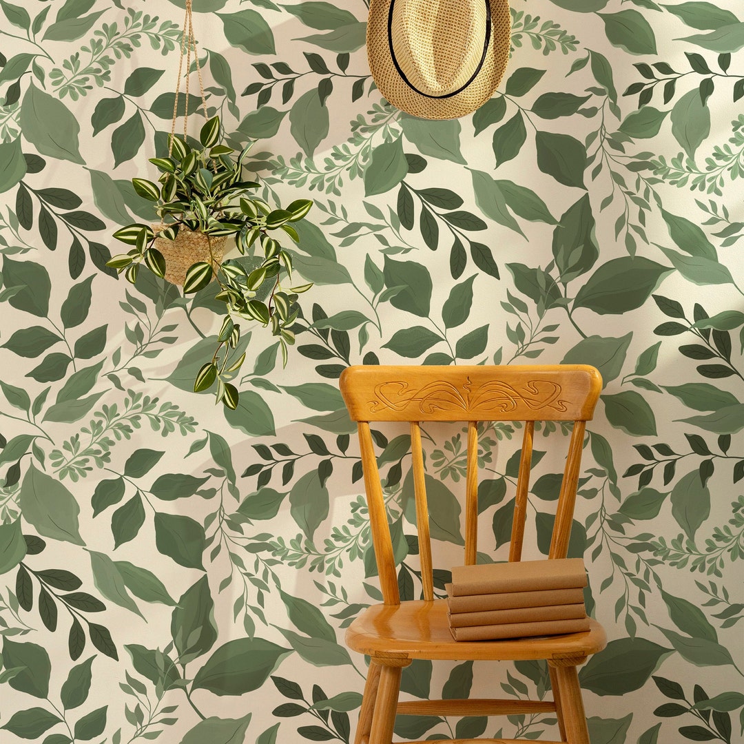 Green Goddess Wallpaper. Peel and Stick and Traditional Wallpaper ...