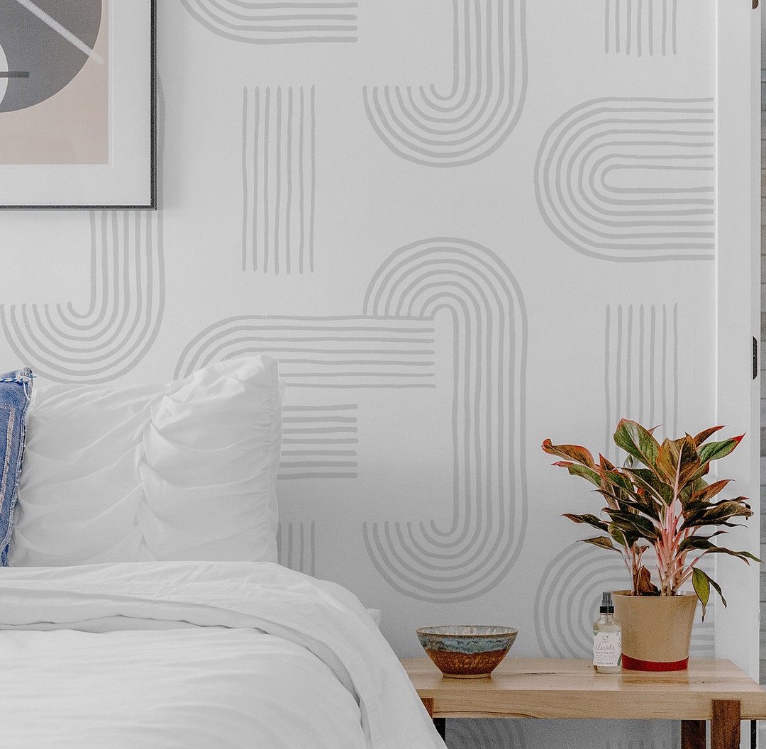 Zen Abstract Wallpaper. Fog Color. Peel and Stick Wallpaper. Removable ...