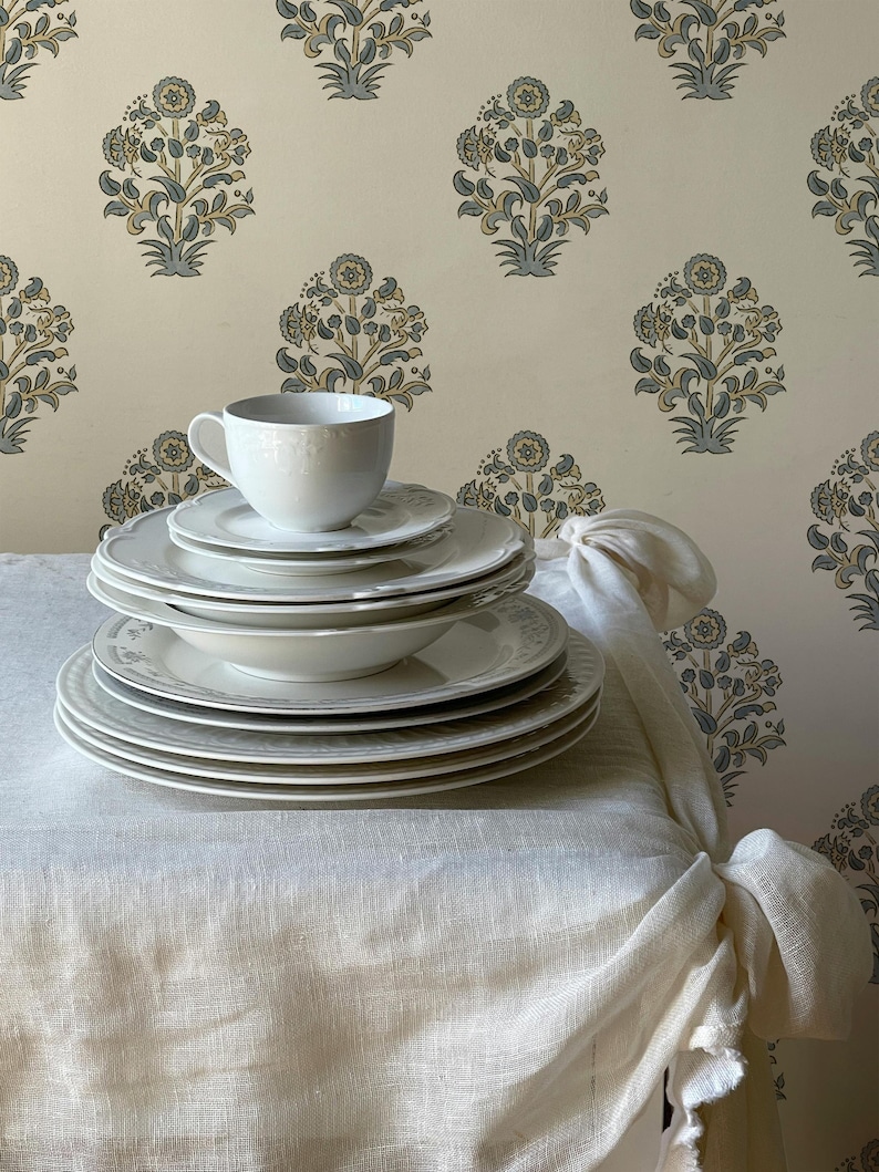 Antique Sprigs Wallpaper. Removable Peel + Stick and Traditional ...