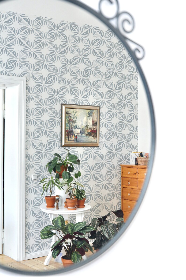 Moroccan Wallpaper. Linen Color. Moroccan Tile. Peel and Stick - Etsy