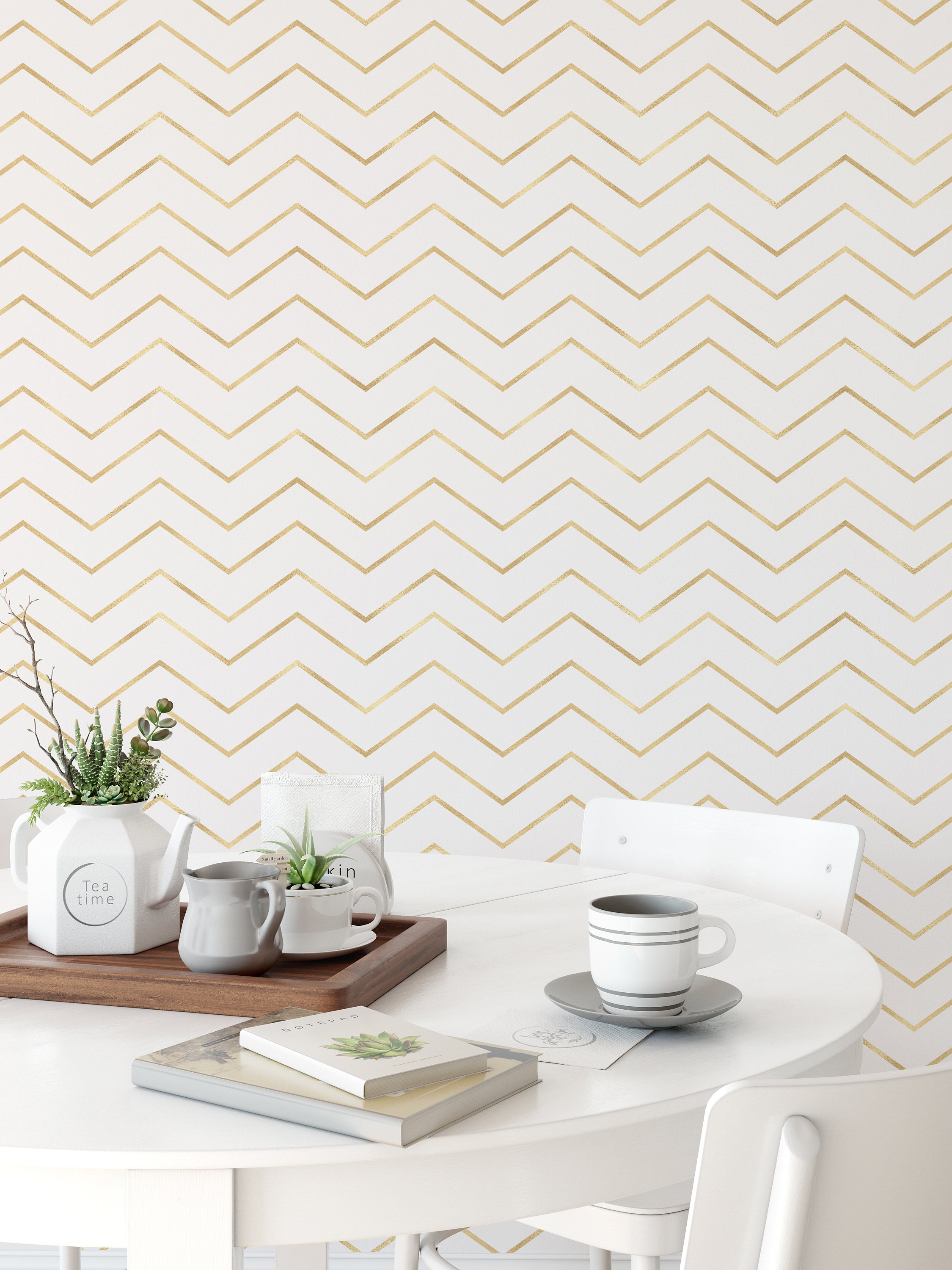 Minimal Gold Wallpaper. Gold Bar Wallpaper. Peel and Stick Wallpaper ...