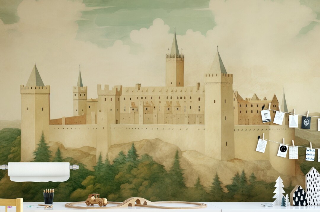 Dunbroch Castle Mural. Bedroom Mural Wallpaper. Removable Peel and ...
