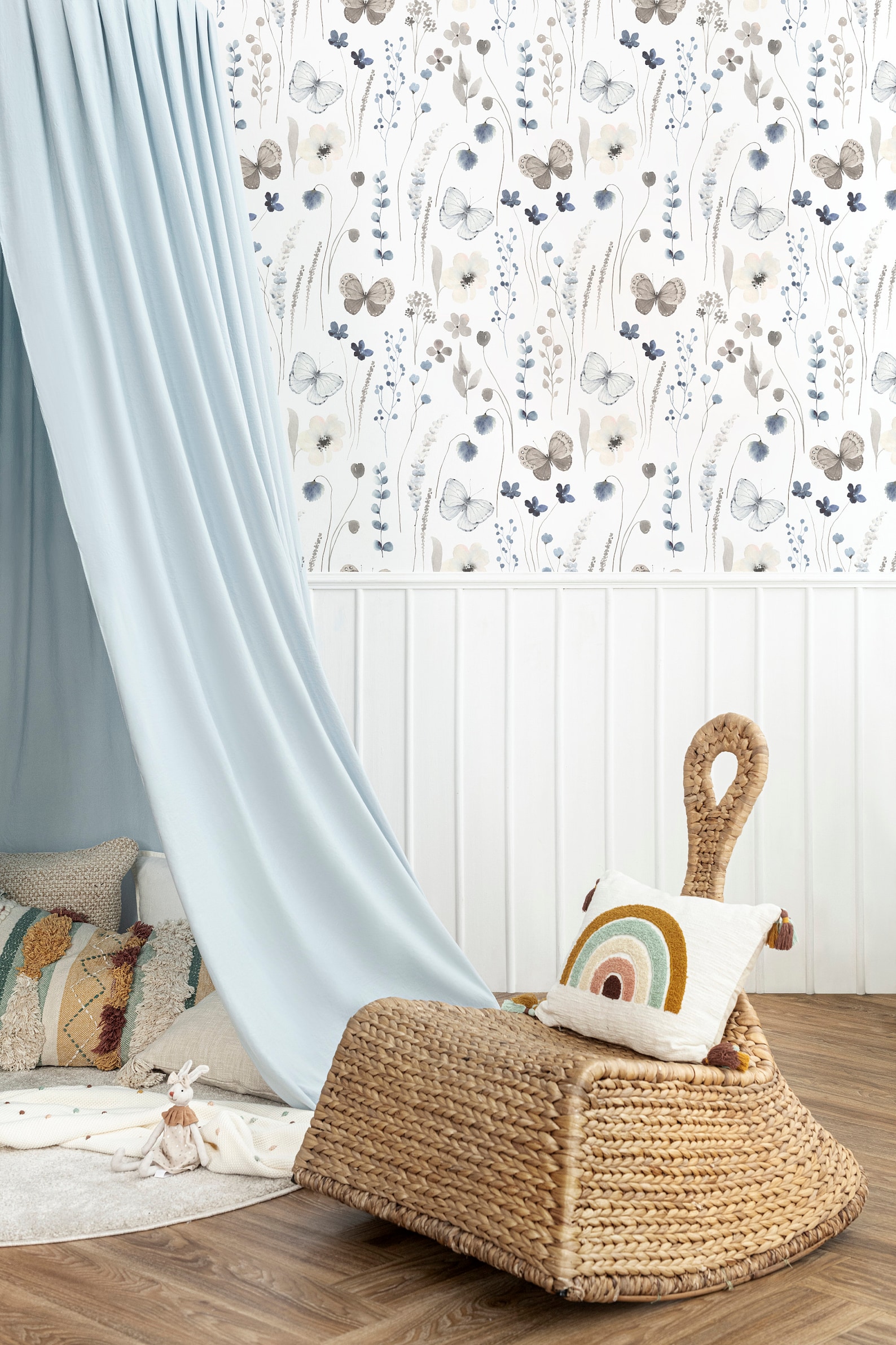 Soft Flutter Wallpaper. Peel and Stick and Traditional Wallpaper ...