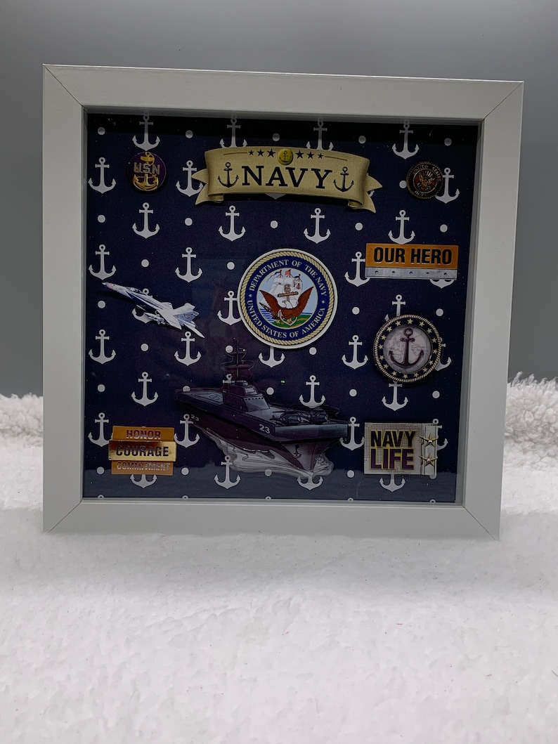 Military - Navy Shadow Box - Etsy
