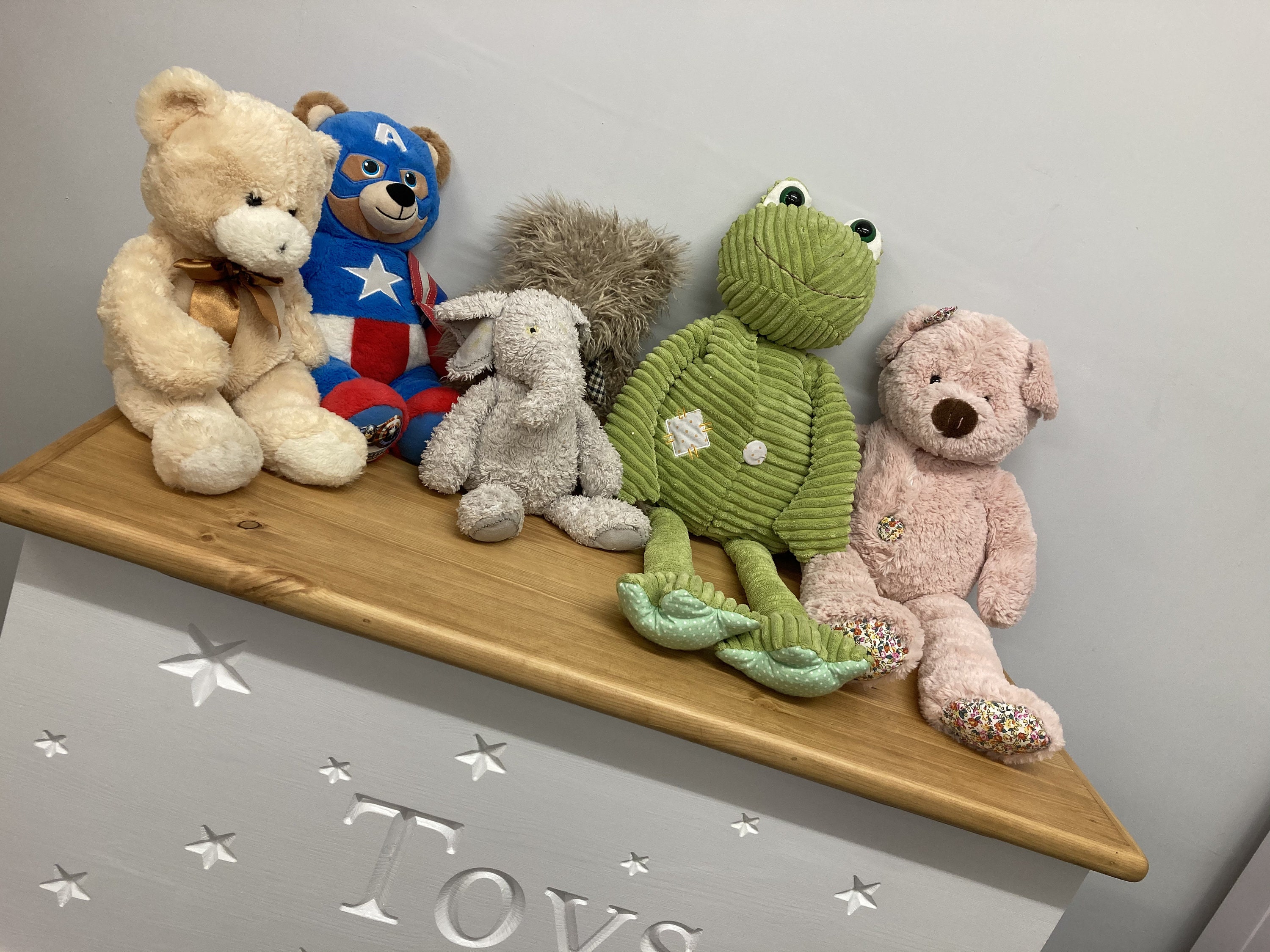 Handmade Personalised Solid Wood Scattered Stars Toy Box With - Etsy UK