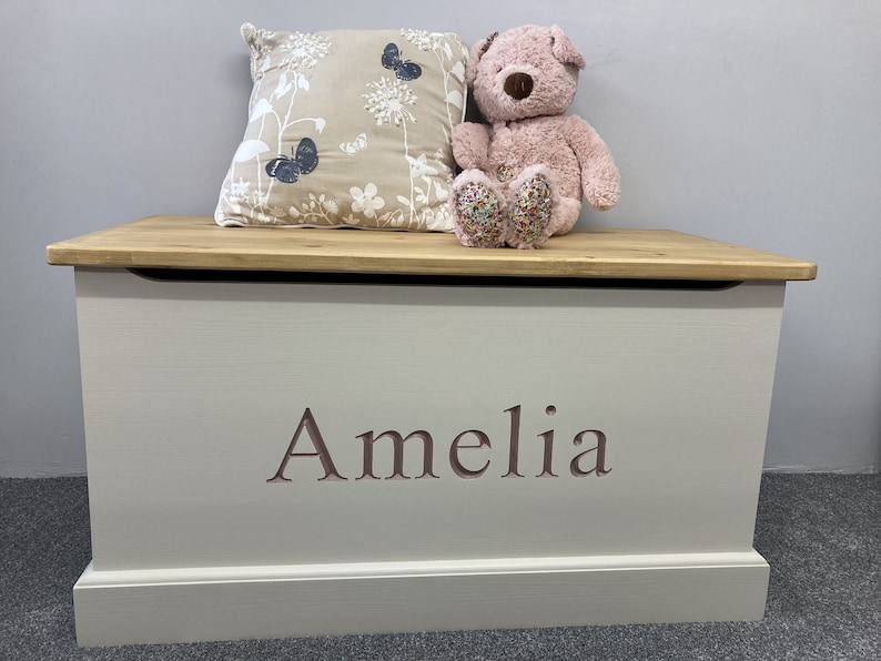 Handmade Personalised Solid Wood Toy Box With Soft Closing - Etsy UK