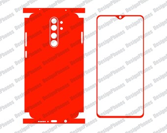 Xiaomi Redmi Note 9 Pro Skin Cut Template File for Vinyl Cutting vector ...