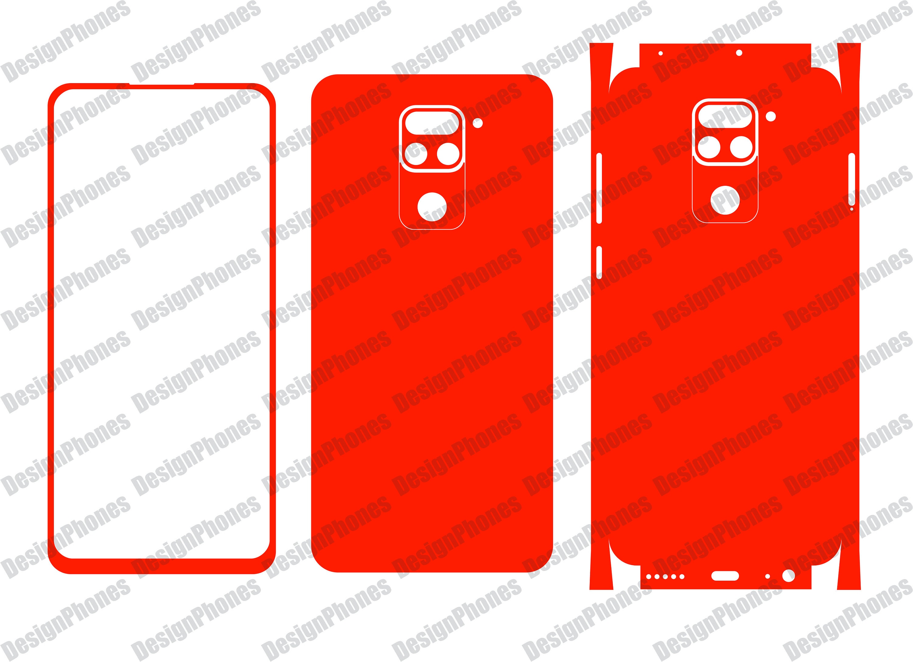 Xiaomi Redmi Note 9 Skin Cut Template File for Vinyl Cutting vector ...
