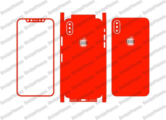 Iphone X Skin Cut Template File for Vinyl Cutting vector | Etsy