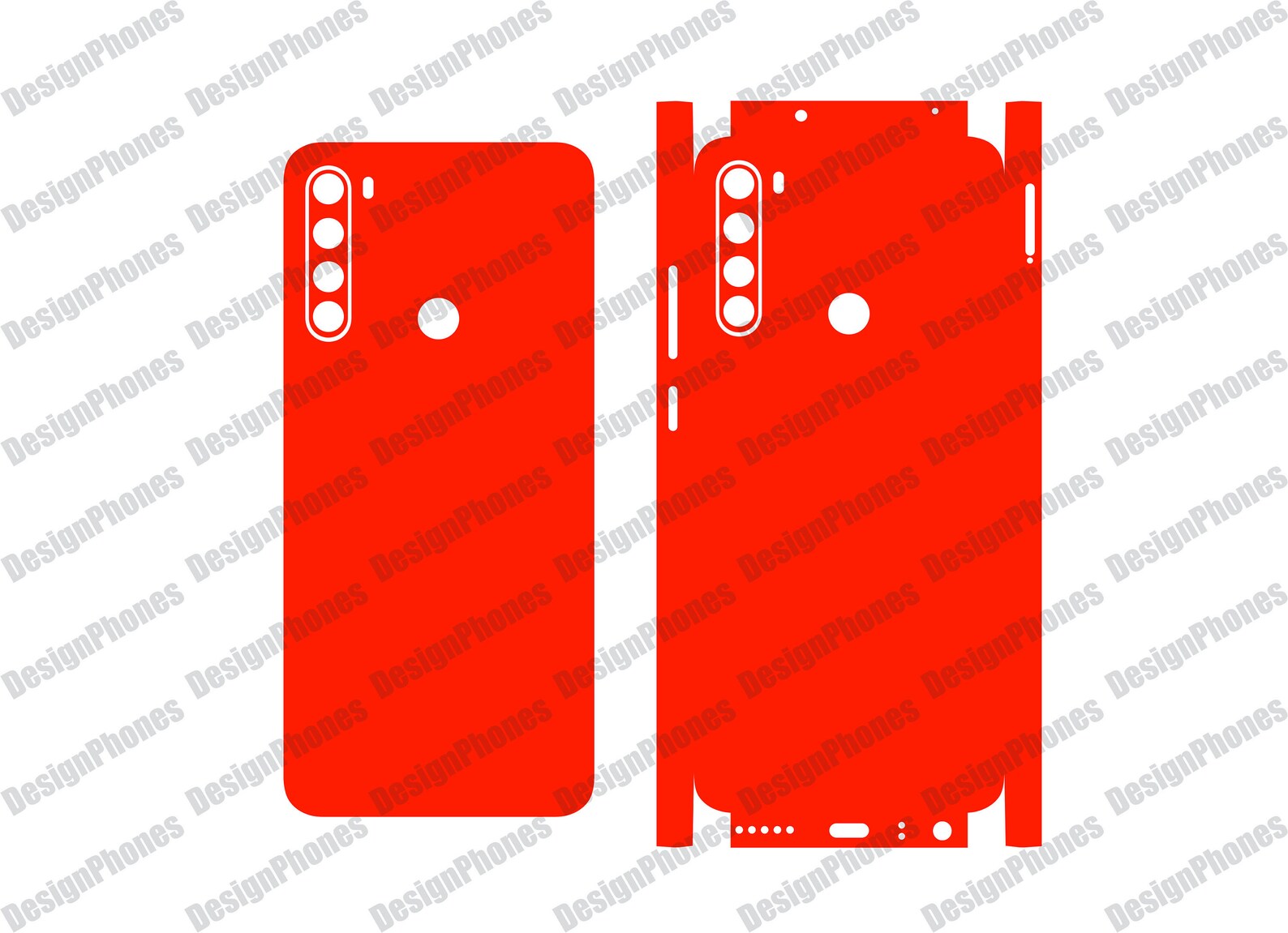 Redmi Note 8 Skin Cut Template File for Vinyl Cutting vector Template ...