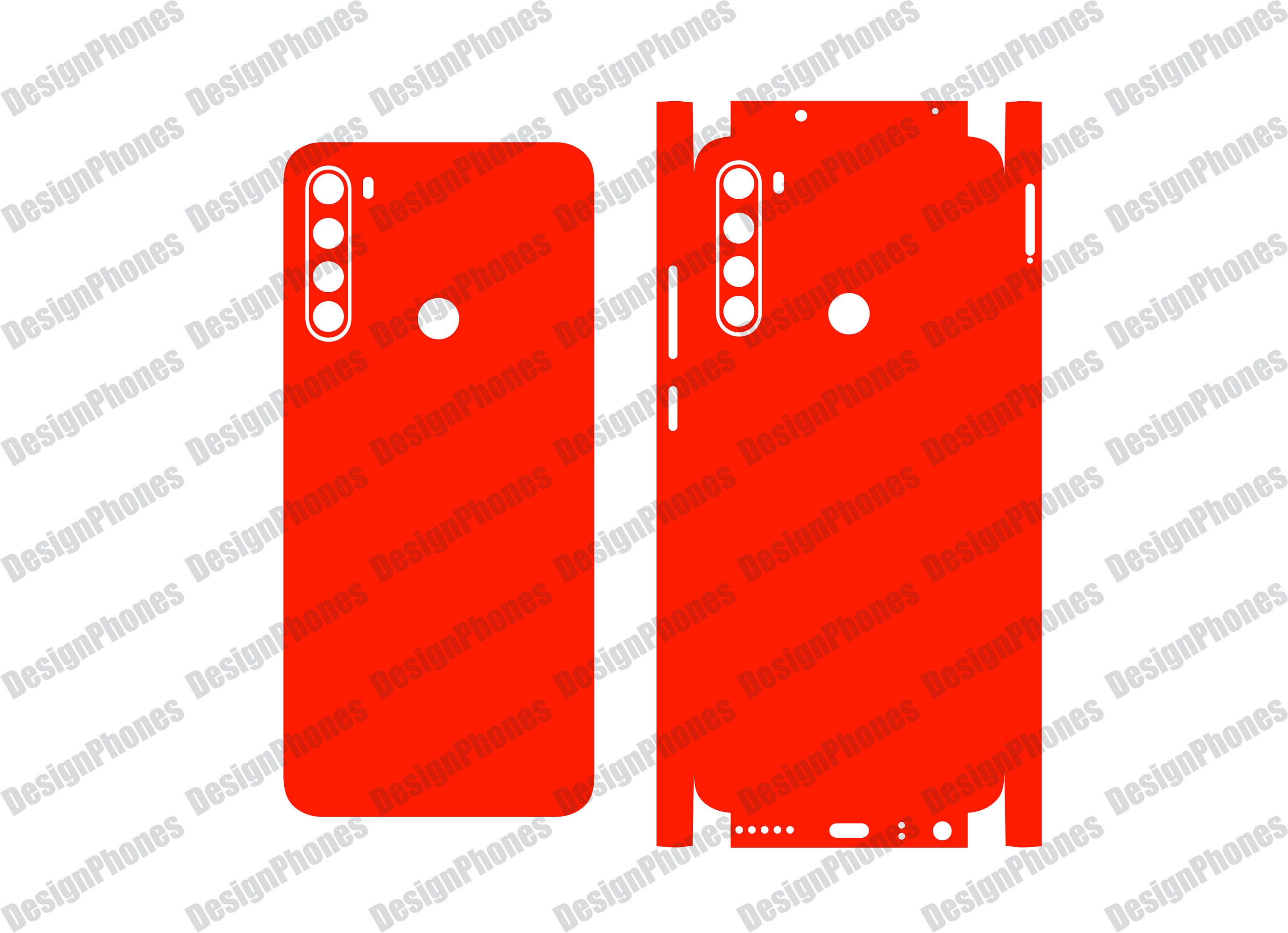 Redmi Note 8 Skin Cut Template File for Vinyl Cutting vector Template ...