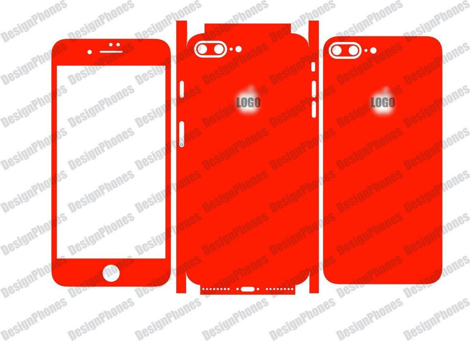 IPhone 7 Plus Skin Cut Template File for Vinyl Cutting vector Template ...