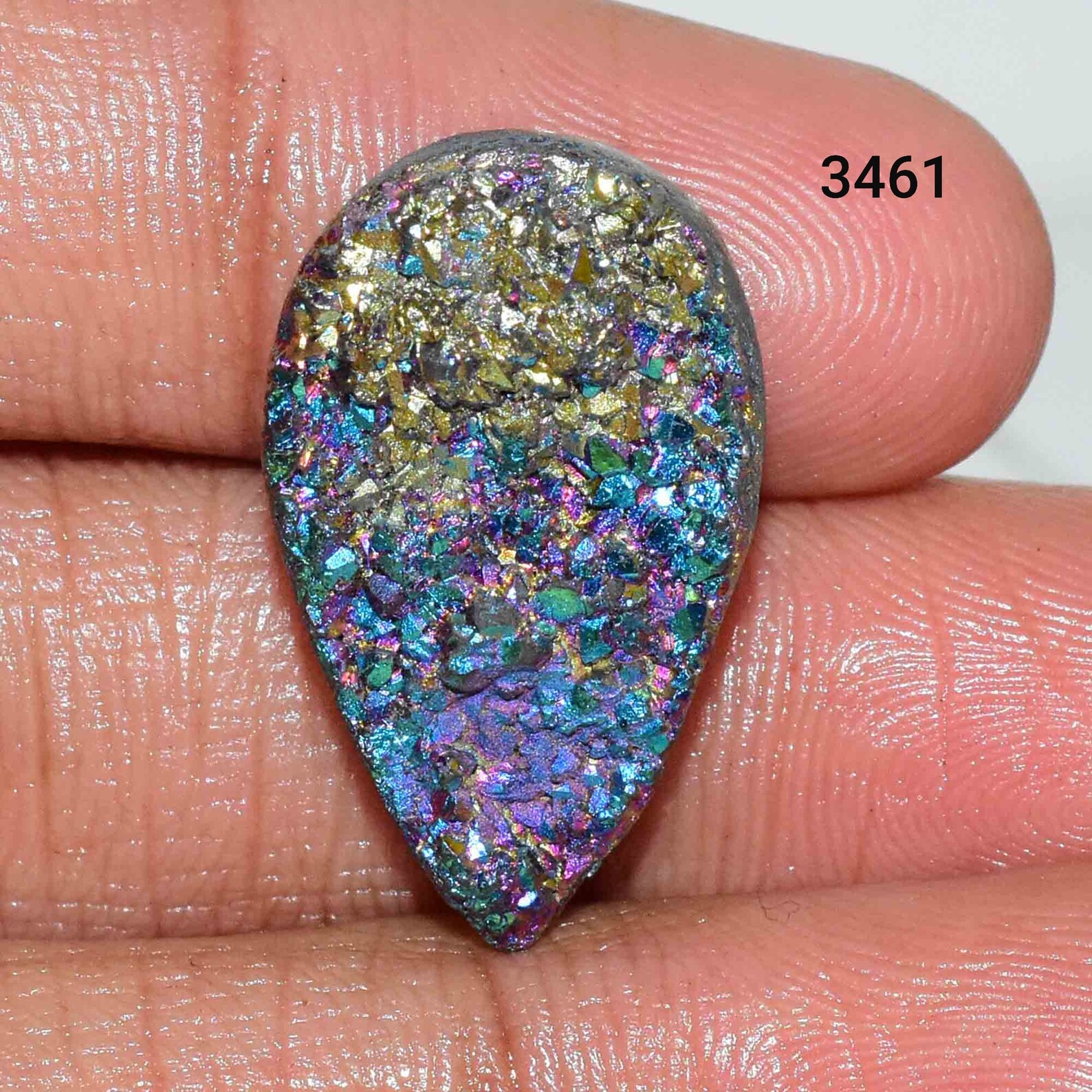 Beautiful Color Coated Titanium Sugar Druzy Cabochon Agate - Etsy UK
