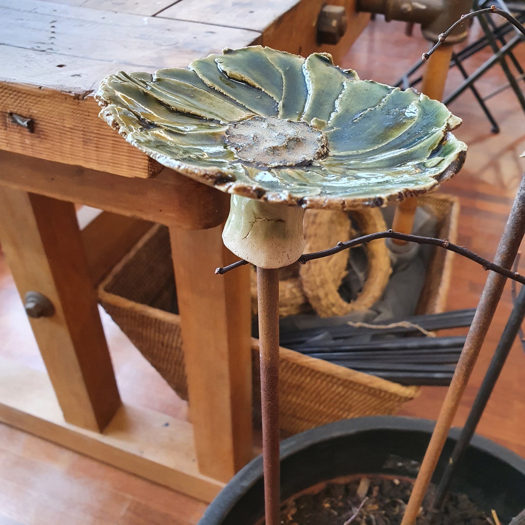Flower No. 25, Flat Bird Bath, Decoration, Unique, Handwork, 10.5 Cm 4. ...