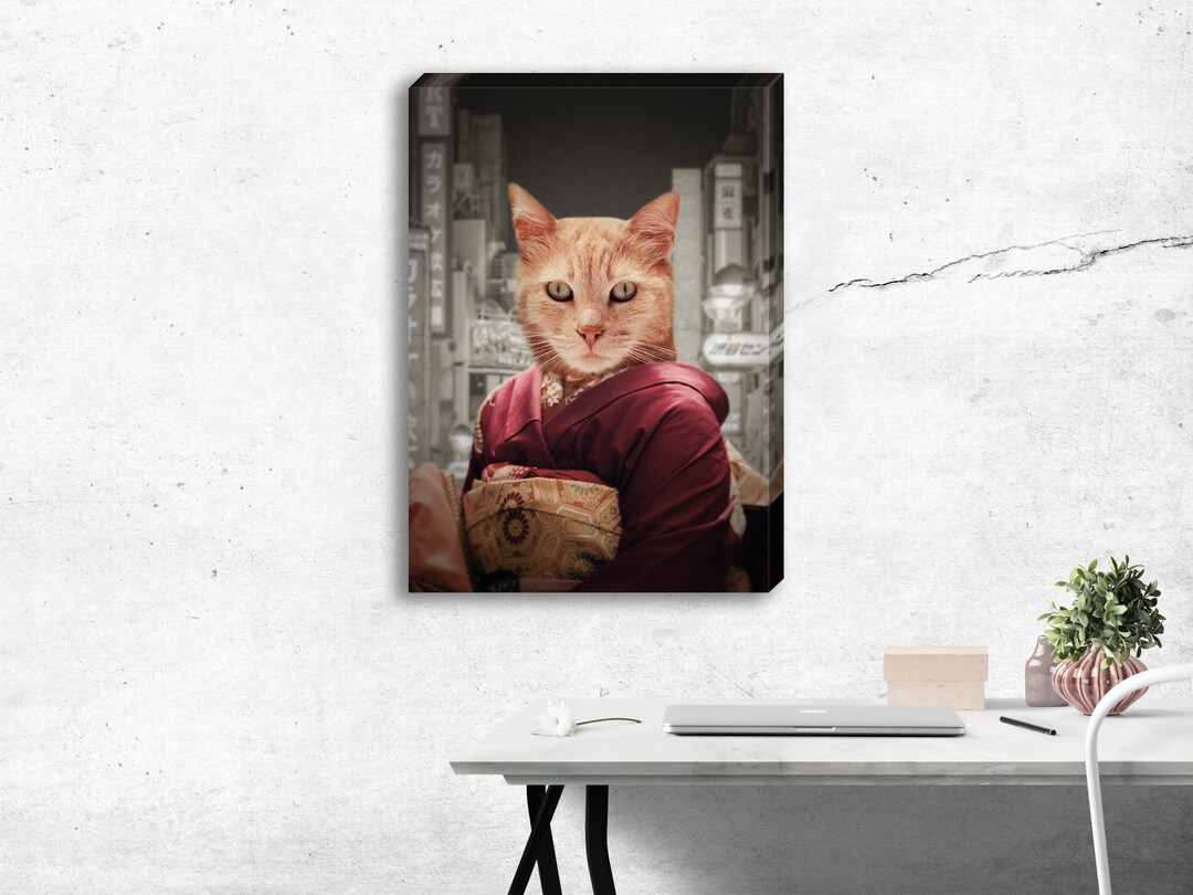The Geisha Custom Pet Portrait Personalised Japanese Style Animal ...