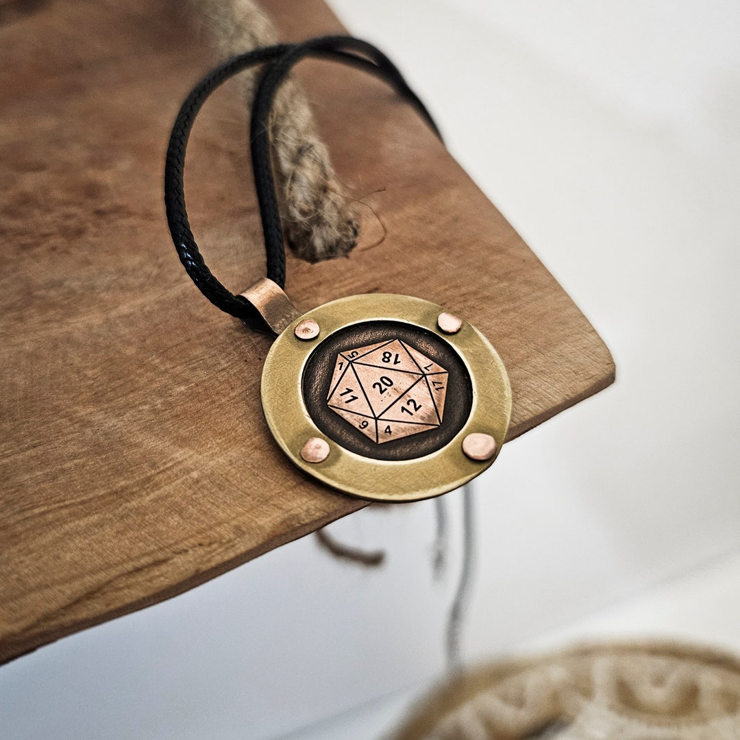D20 Necklace Dungeons and Dragons Medallion Dnd Gift Well Shit Dungeon ...