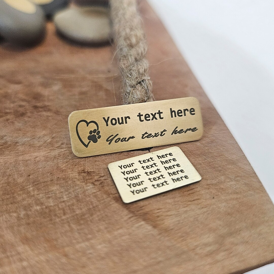 Brass Name Plate Engraved, Pet Memorial Name Plate, Trophy Award Name ...