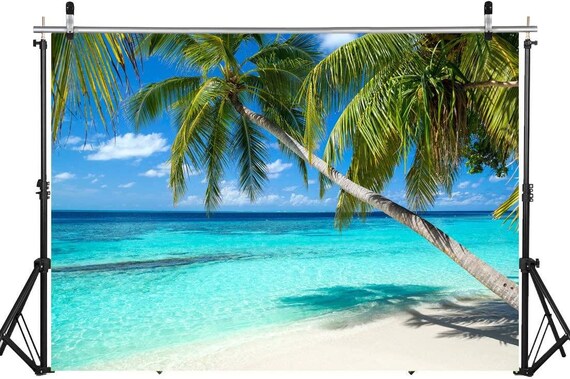 Beach Party Backdrop Hawaiian Party Decor Tropical Beach - Etsy