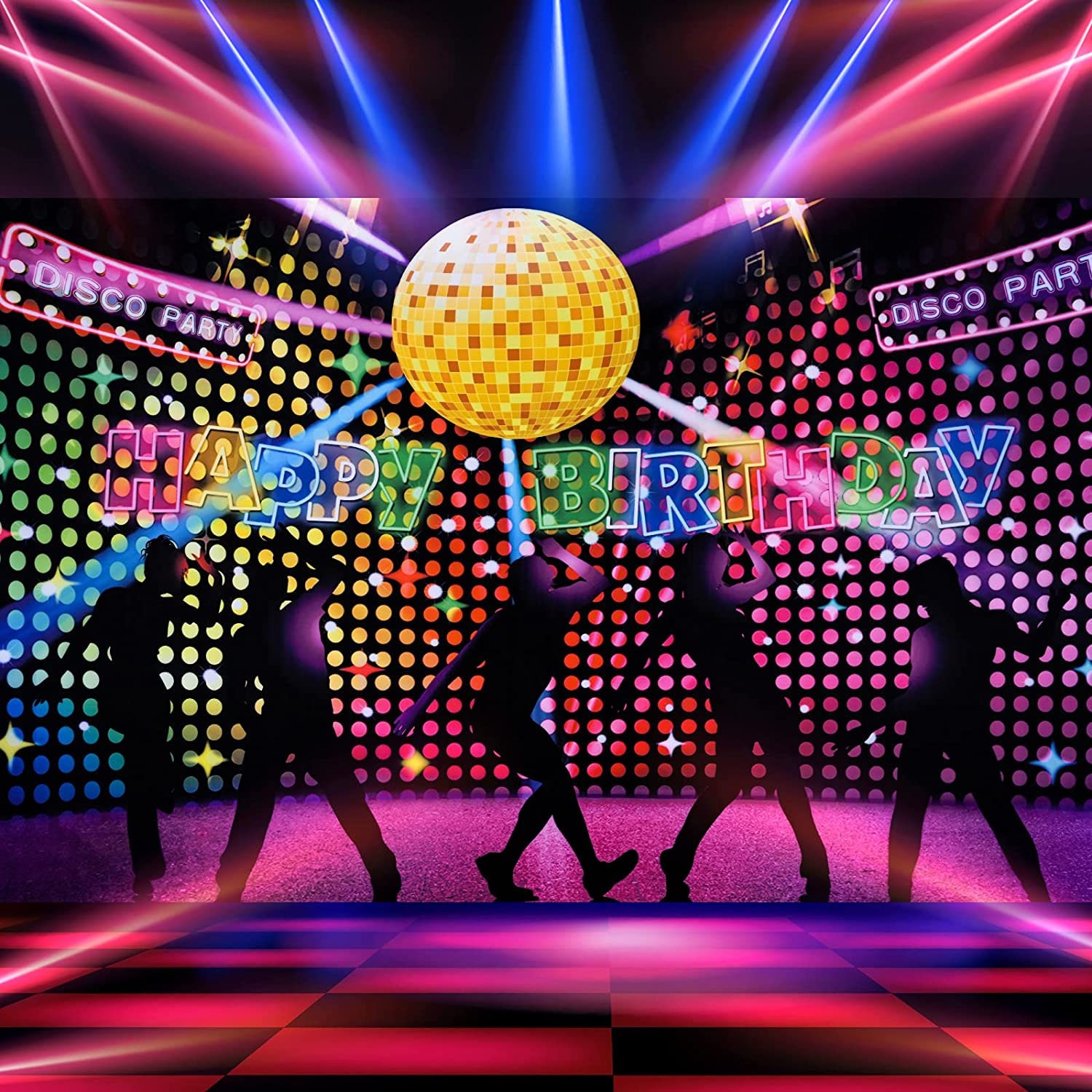 Disco Party Decorations Backdrop Dance Birthday Banner - Etsy