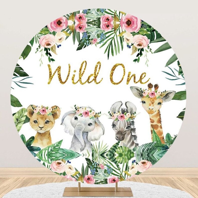 Custom Round Photography Backdrop Jungle Safari Theme Round - Etsy