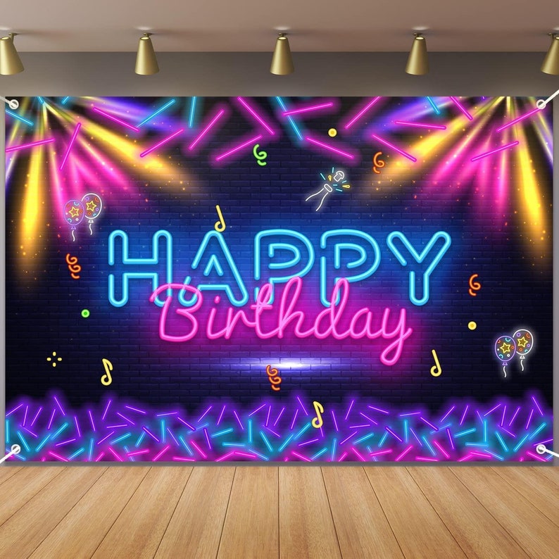Disco Party Backdrop Let Glow Party Disco Dance Birthday Theme - Etsy