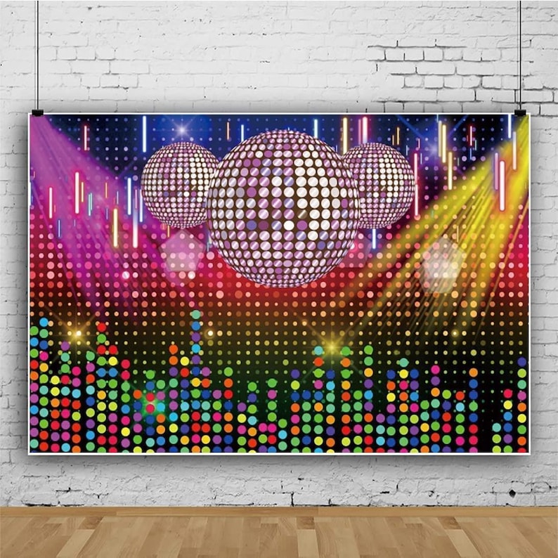 Disco Party Backdrop Concert Dance Backdrop Night Club Music - Etsy