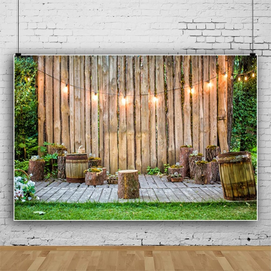 Stripes Wooden Wall Tree Stumps Backdrop Outdoor Garden - Etsy