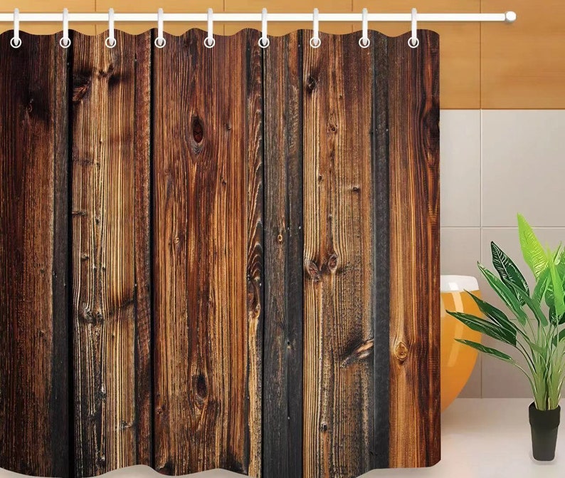 Wood Shower Curtainrustic Farmhouse Style Shower | Etsy