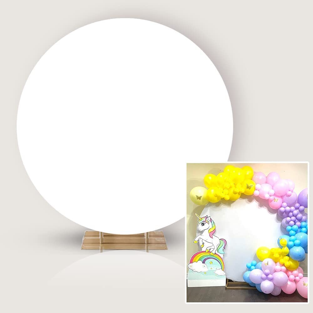 White Round Backdrop Solid White Round Backdrop Cover - Etsy Australia