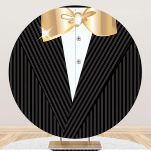 Black Tuxedo Round Backdrop Striped Suits Shirts Bowtie Photography ...