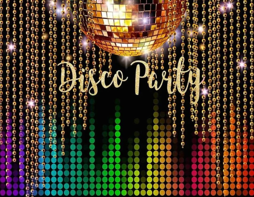 Disco Backdrop for Dancer Night Party Shining Neon Disco Decoration ...