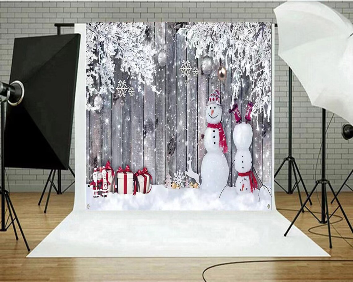 Winter Snow Scene Photography Backdrop White Snow Scene - Etsy