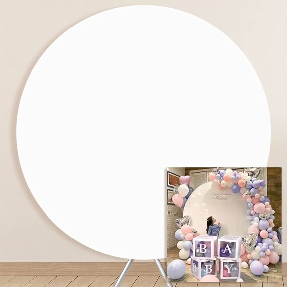 White Round Backdrop Solid White Round Backdrop Cover - Etsy