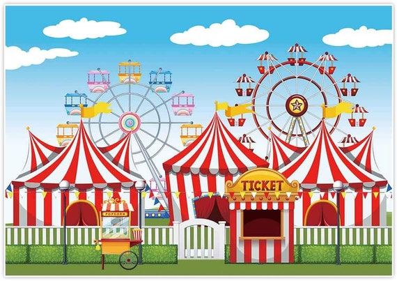 Circus Backdrop Amusement Park Tents Playground Carnival - Etsy Australia
