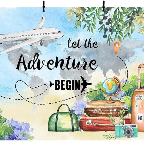 Let the Adventure Begin Baby Shower Backdrop - Etsy Let the Adventure Begin Baby Shower Backdrop - Etsy