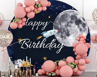 Space Circle Backdrop - Etsy