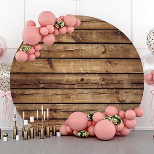 Rustic Wood Board Round Backdrop Cover,round Backdrop,round Backdrop ...