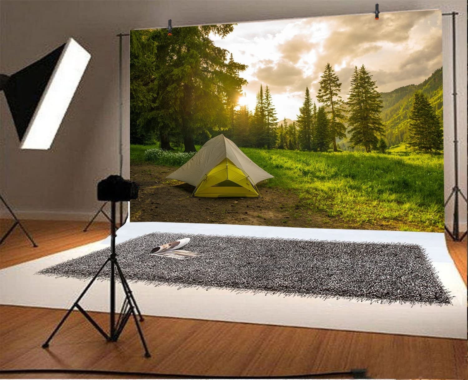 Camping Backdrop Outdoor Travel Mountains Landscape Grassland - Etsy