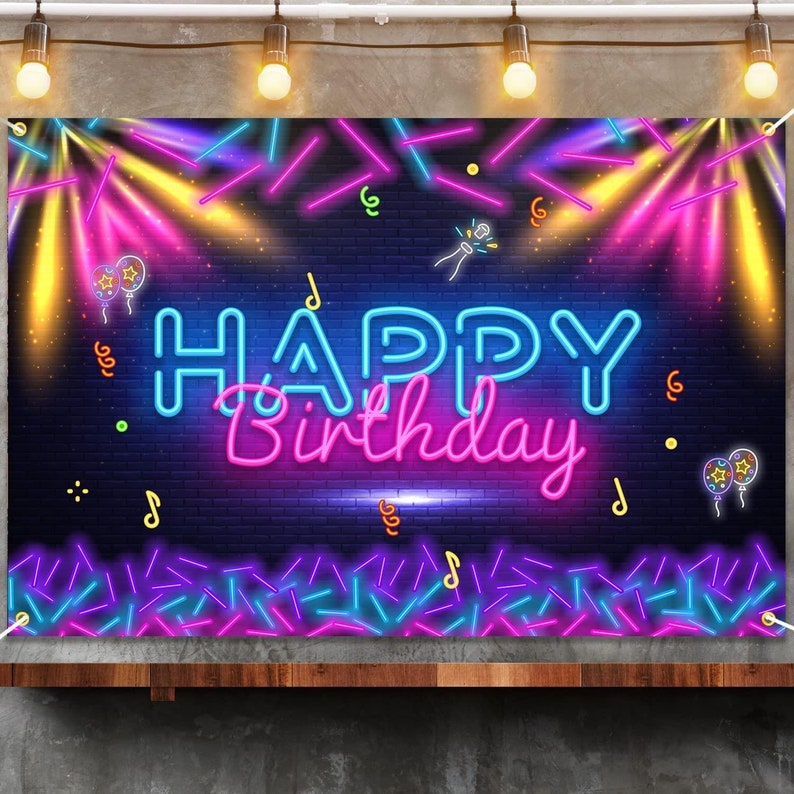 Disco Party Backdrop Let Glow Party Disco Dance Birthday Theme - Etsy