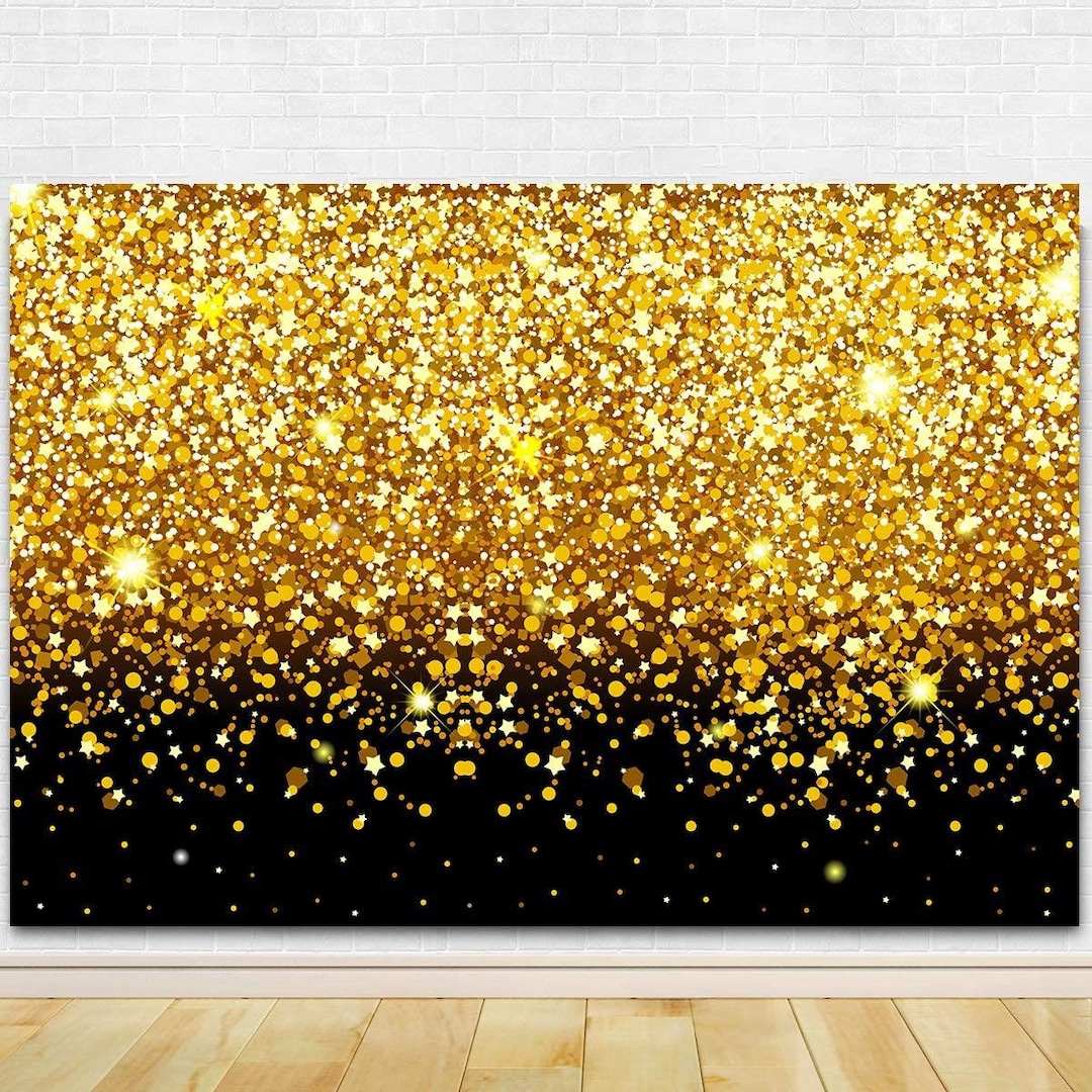Black Gold Photography Backdrop,black Gold Glitter Backdrop Party ...