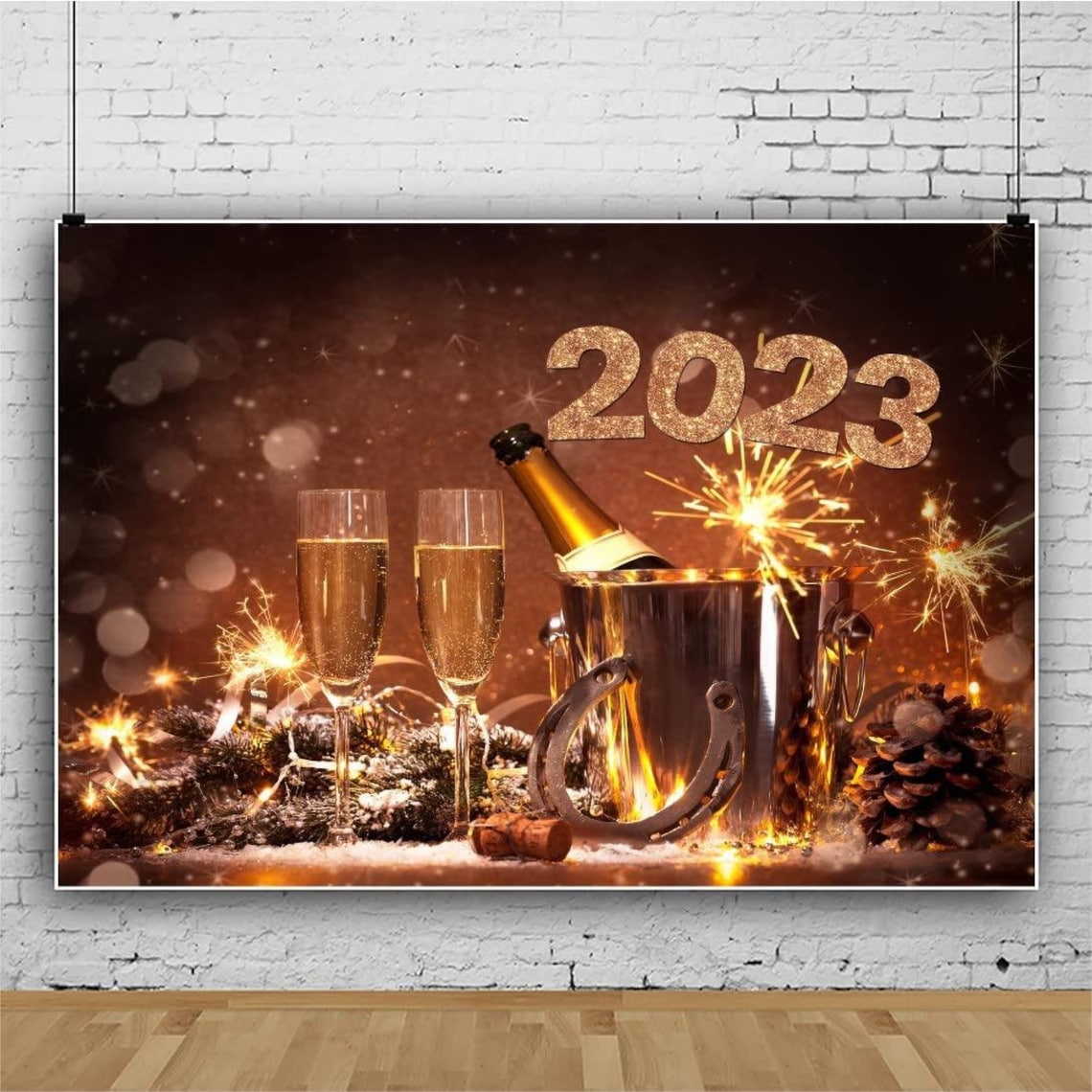 Happy New Years Eve Backdrop 2023 Party Backdrop Scene Setters - Etsy
