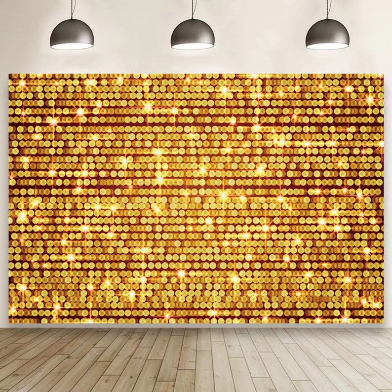 Black and Gold Backdrop Golden Glitter Diamond Backdrop Golden - Etsy