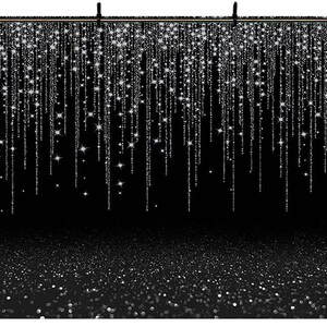 Black and Silver Glitter Bokeh Sparkle Photography Backdrop for ...