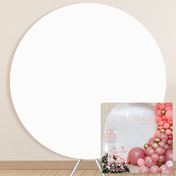 White Round Backdrop Cover Solid Color Pure White Round - Etsy