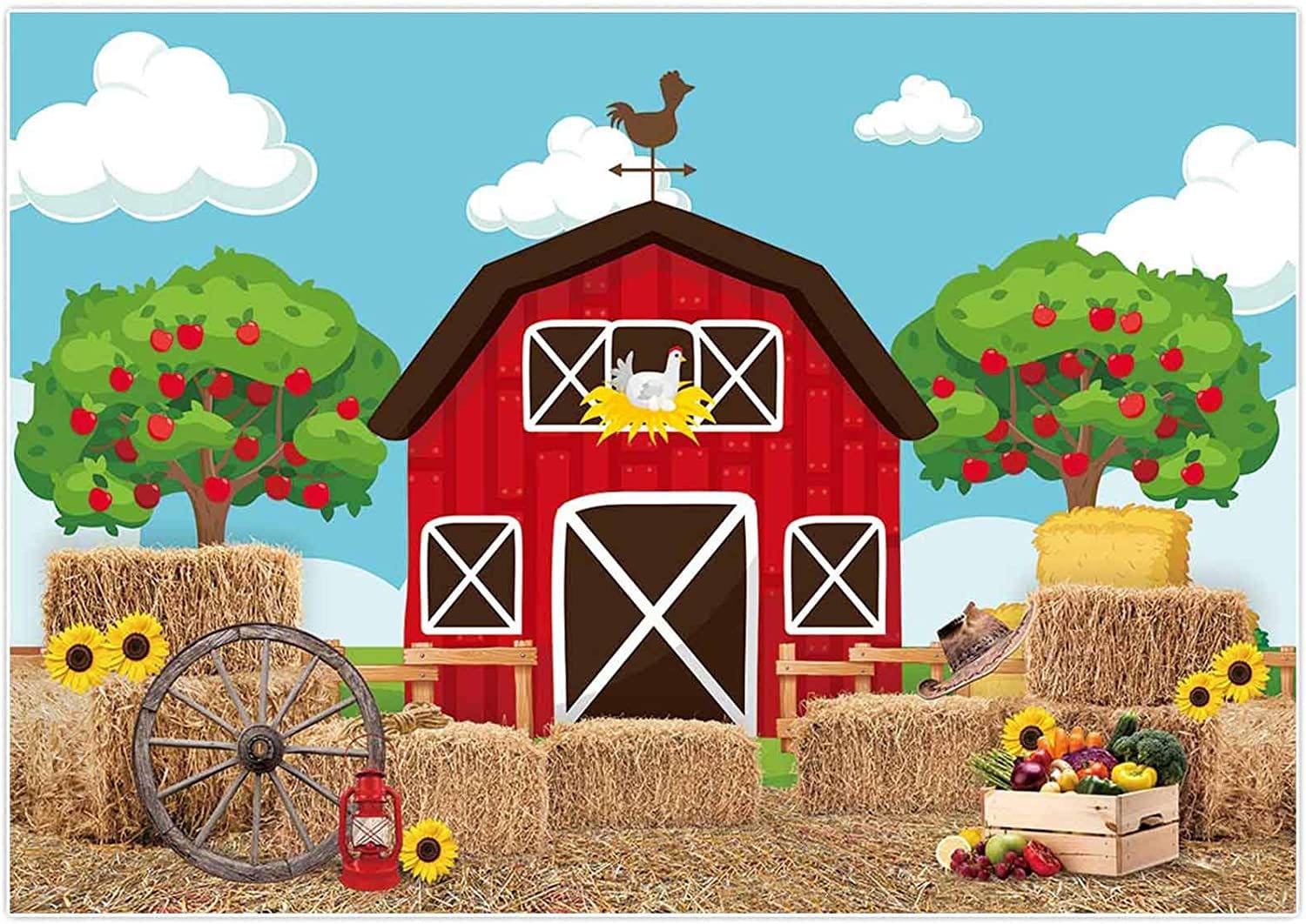 Cartoon Barn Background